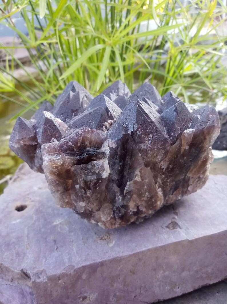 Fire Amethyst Crystal Cluster. Red Amethyst Mixed Crystal. | Etsy