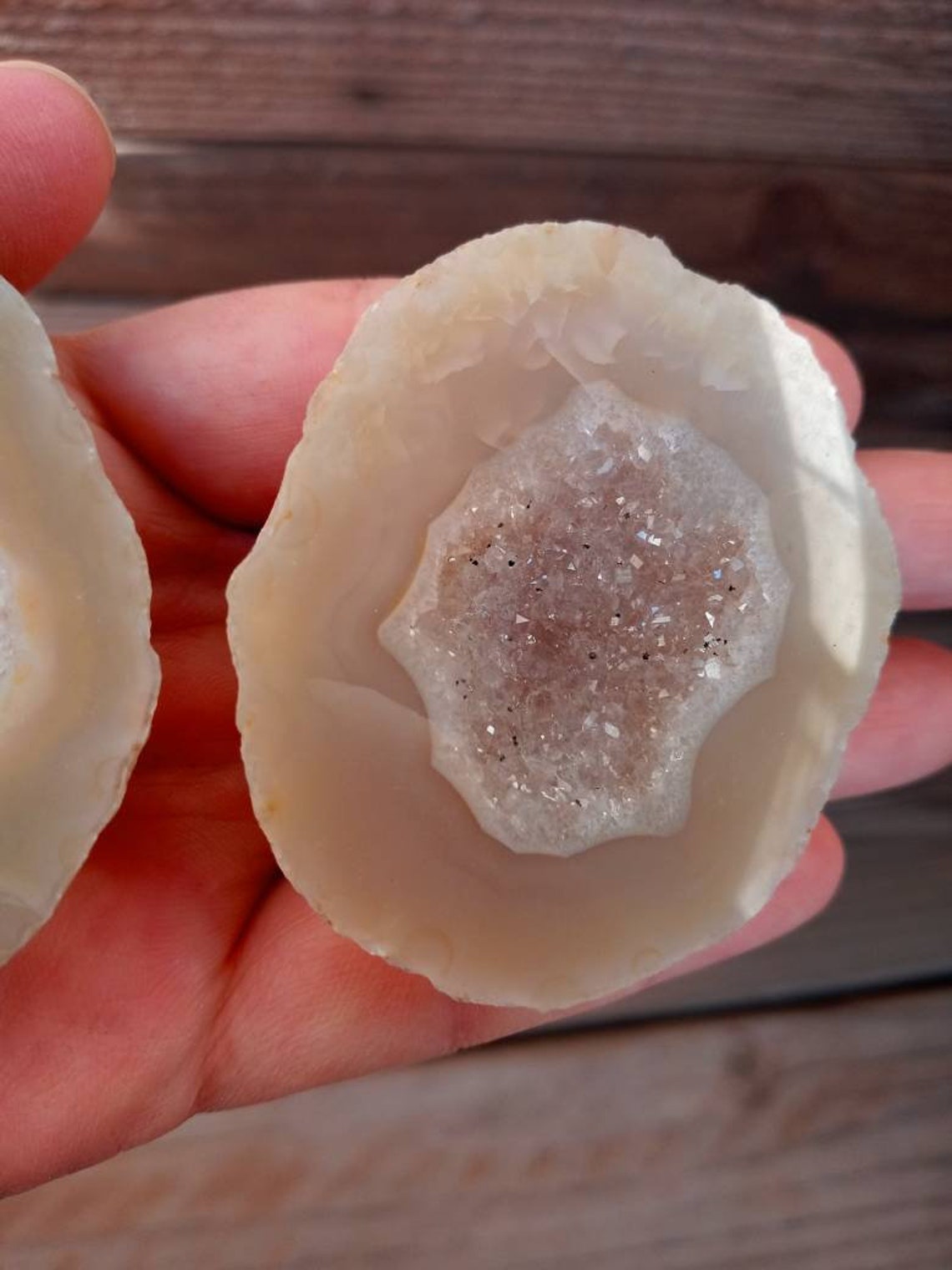 4.68 oz. Geode cut in half. Geode pair. Polished Geode with | Etsy