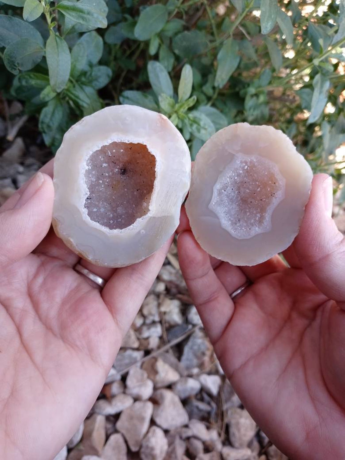 4.68 oz. Geode cut in half. Geode pair. Polished Geode with | Etsy