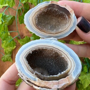 2.9 Oz. Geode Cut in Half. Geode Pair. Polished Geode With Quartz ...