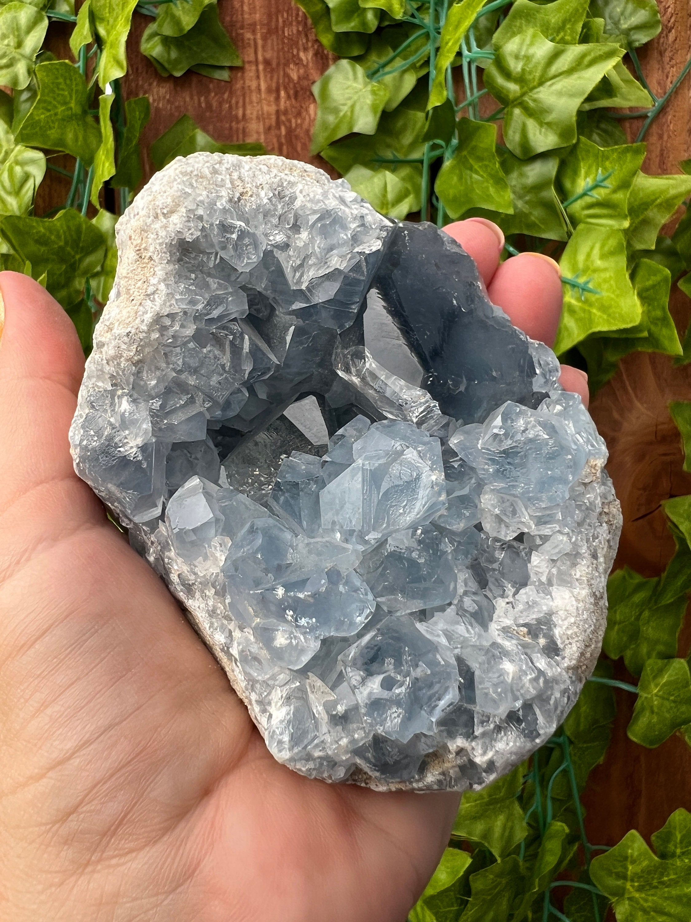 1.91 Lb Large Blue Celestite Geode Crystal Specimen. You Get This Piece ...