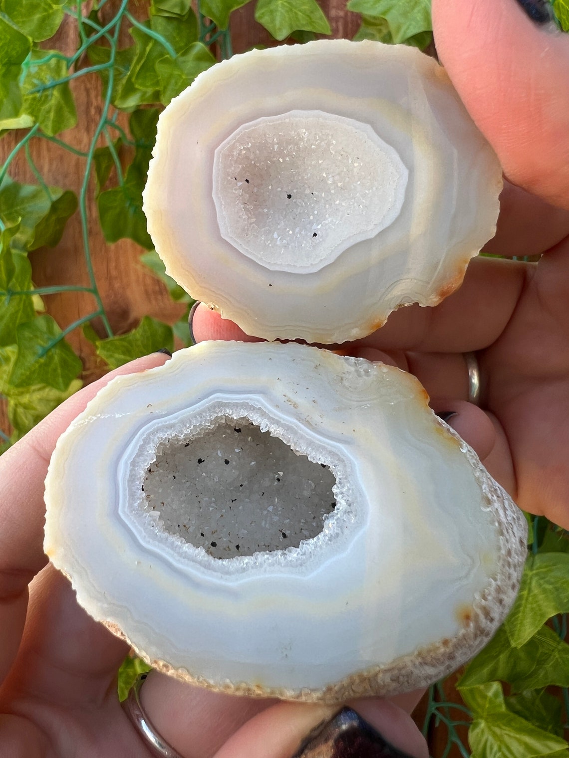 3.96 Oz. Geode Cut in Half. Geode Pair. Polished Geode With Quartz ...
