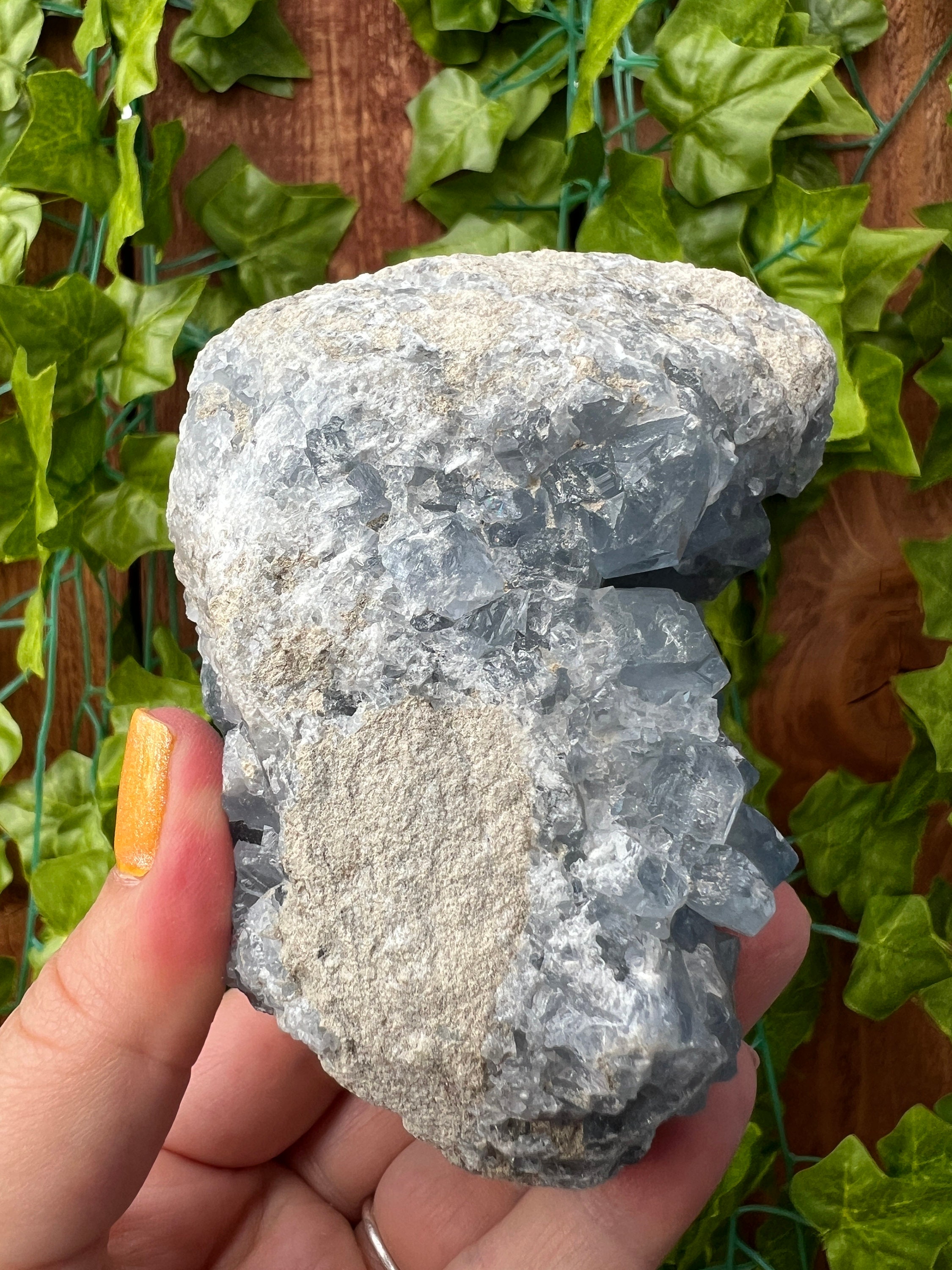 1.91 Lb Large Blue Celestite Geode Crystal Specimen. You Get This Piece ...