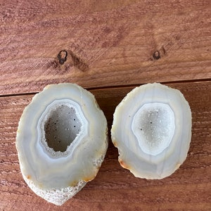 3.96 Oz. Geode Cut in Half. Geode Pair. Polished Geode With Quartz ...
