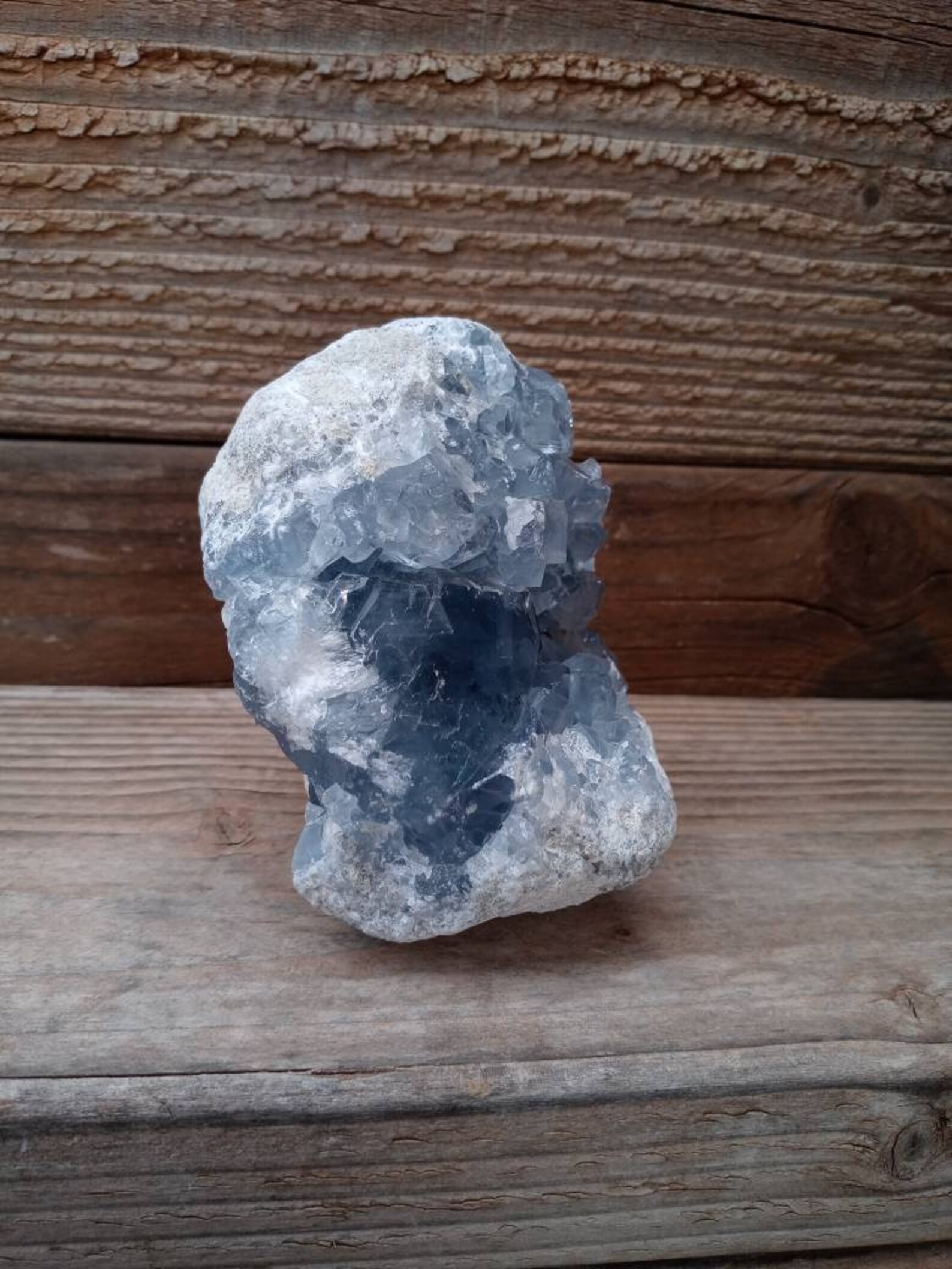 1.91 Lb Large Blue Celestite Geode Crystal Specimen. - Etsy