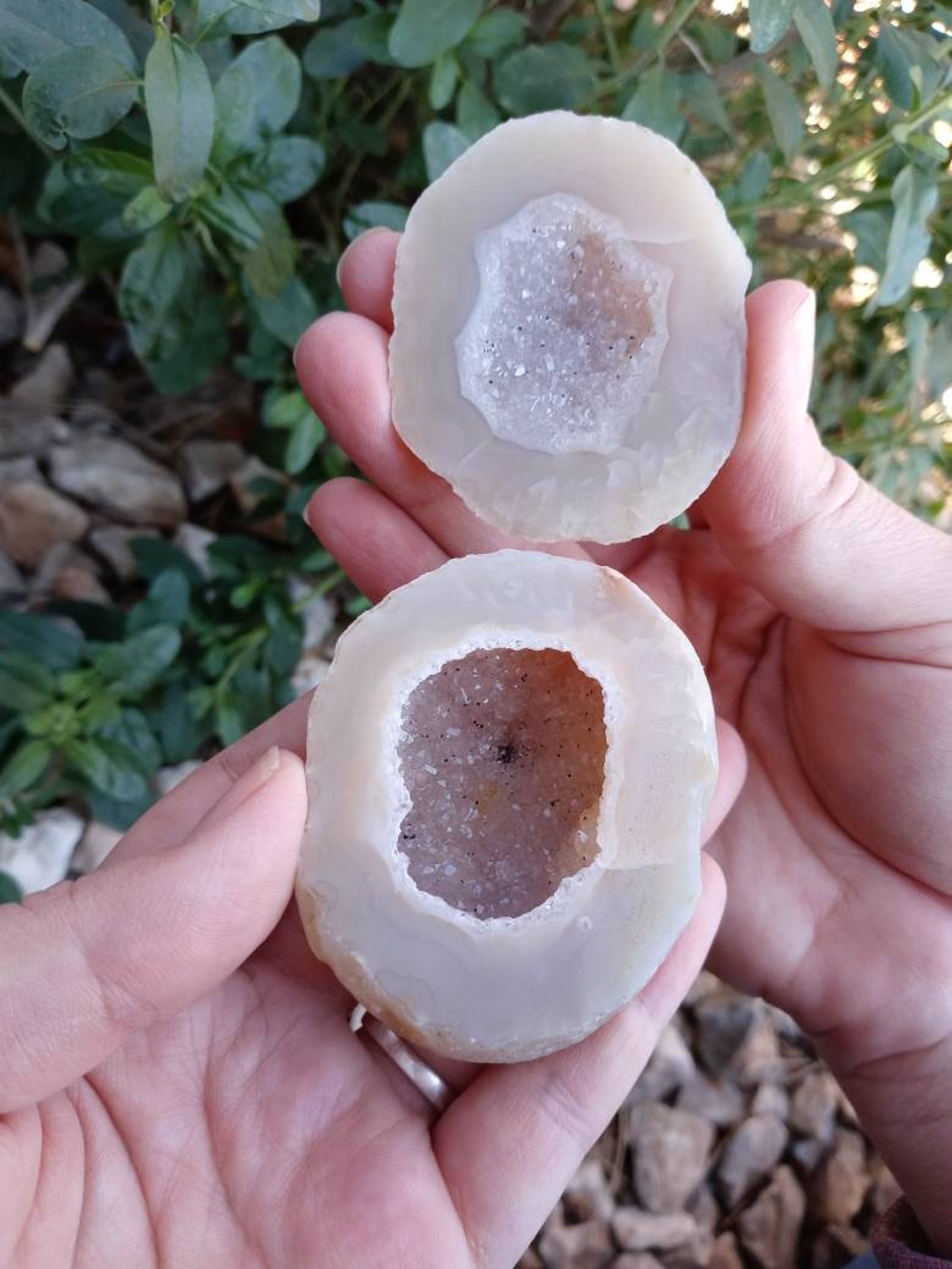 4.68 oz. Geode cut in half. Geode pair. Polished Geode with | Etsy