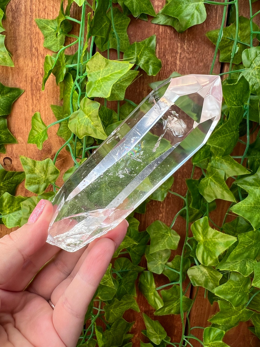 8.58 oz. Super Water Clear Quartz Crystal. Polished Water Clear ...