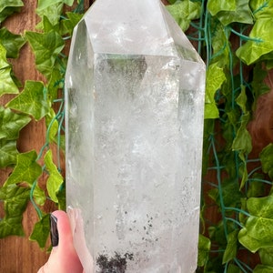 1.29 Lb Polished Quartz Crystal Point With 5 Sided Goddess Face and ...