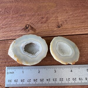 3.96 Oz. Geode Cut in Half. Geode Pair. Polished Geode With Quartz ...