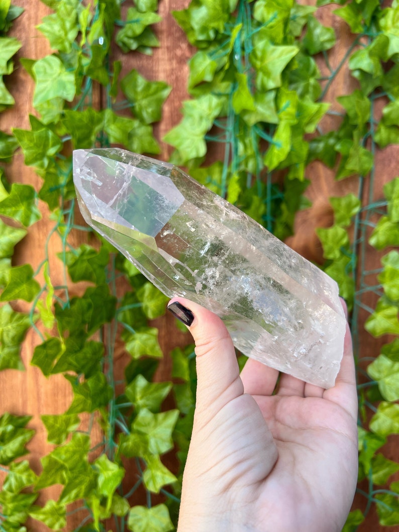 1.55 Lb Super Clear Lemurian Quartz Crystal Point. Natural Water Clear ...