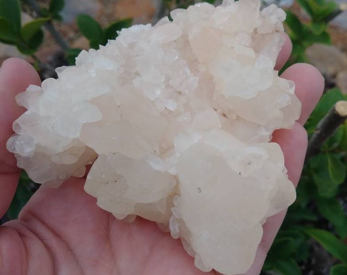 Clear Calcite Crystal Cluster Specimen. Pink Mangano Calcite. - Etsy
