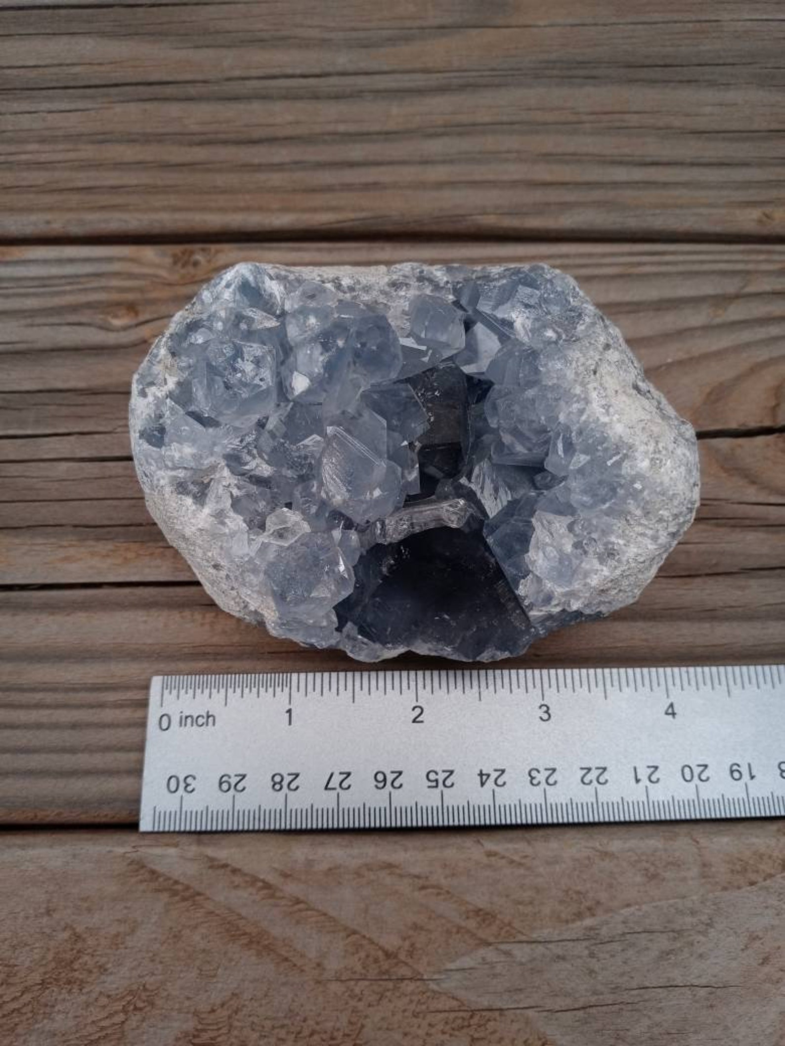 1.91 Lb Large Blue Celestite Geode Crystal Specimen. | Etsy