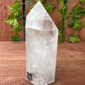1.29 Lb Polished Quartz Crystal Point With 5 Sided Goddess Face and ...