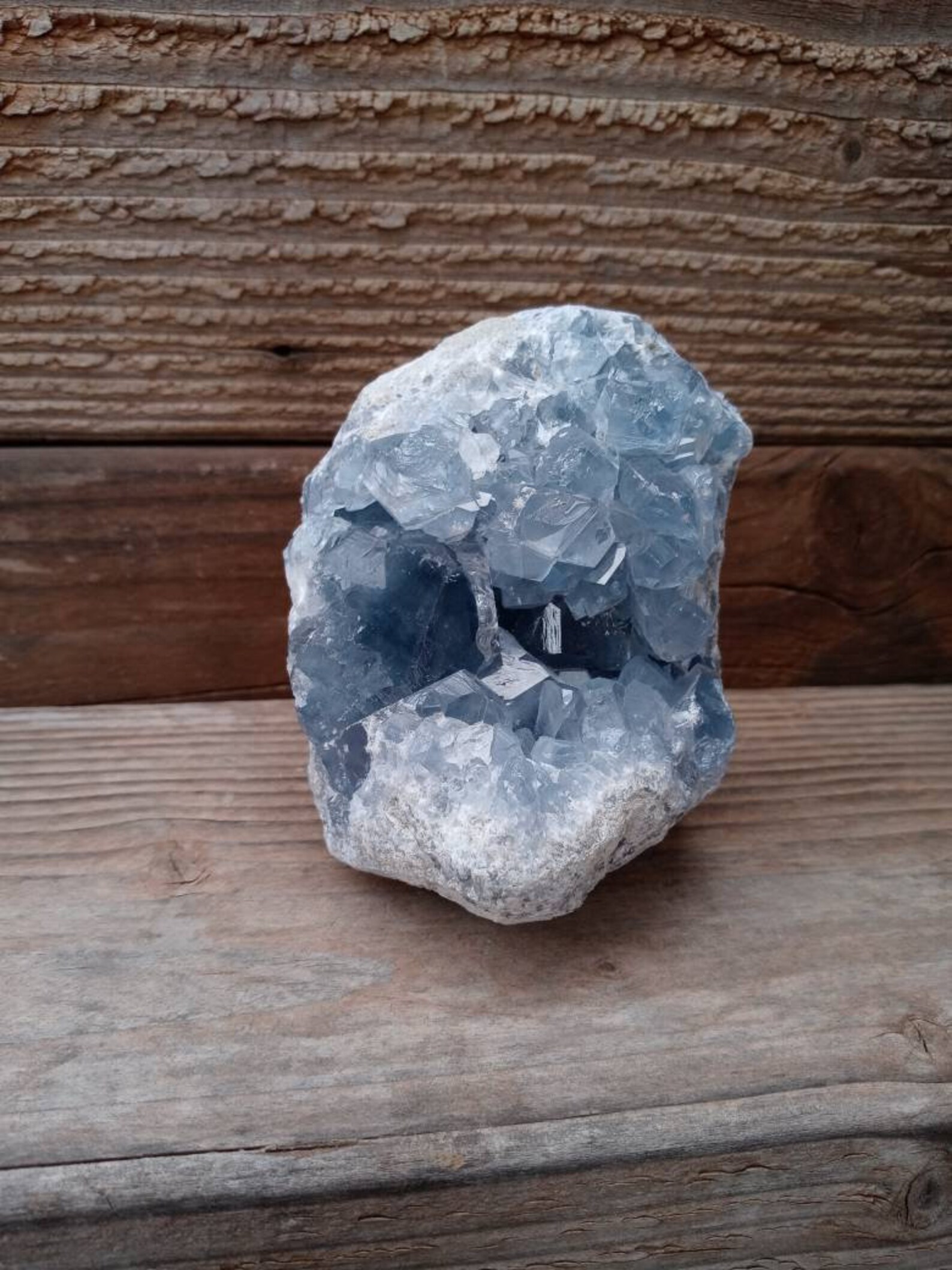 1.91 Lb Large Blue Celestite Geode Crystal Specimen. | Etsy