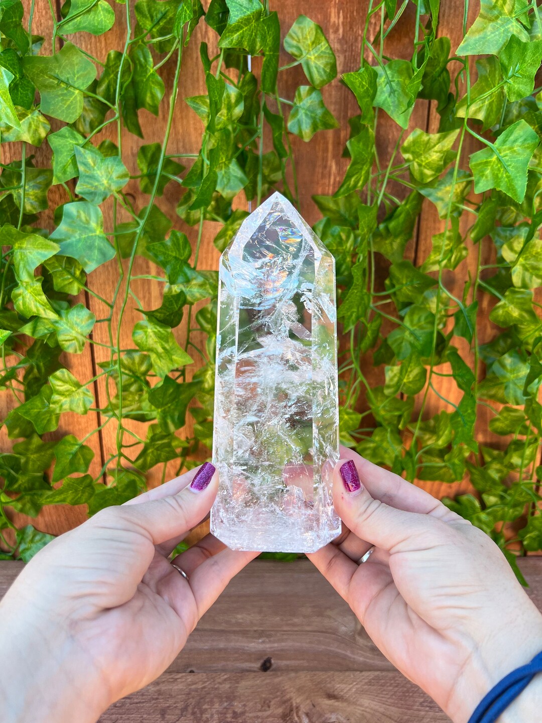 1.65 Lb Super Clear Quartz Crystal Point. Polished Channeling Quartz ...