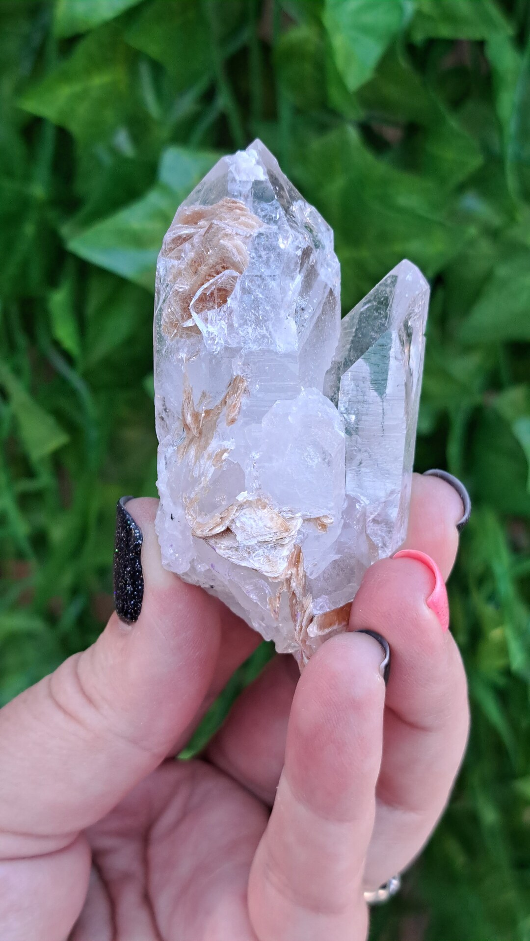 2.43 Oz Clear Quartz Points Cluster With Mica From Skardu - Etsy