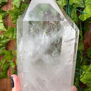 1.29 Lb Polished Quartz Crystal Point With 5 Sided Goddess Face and ...