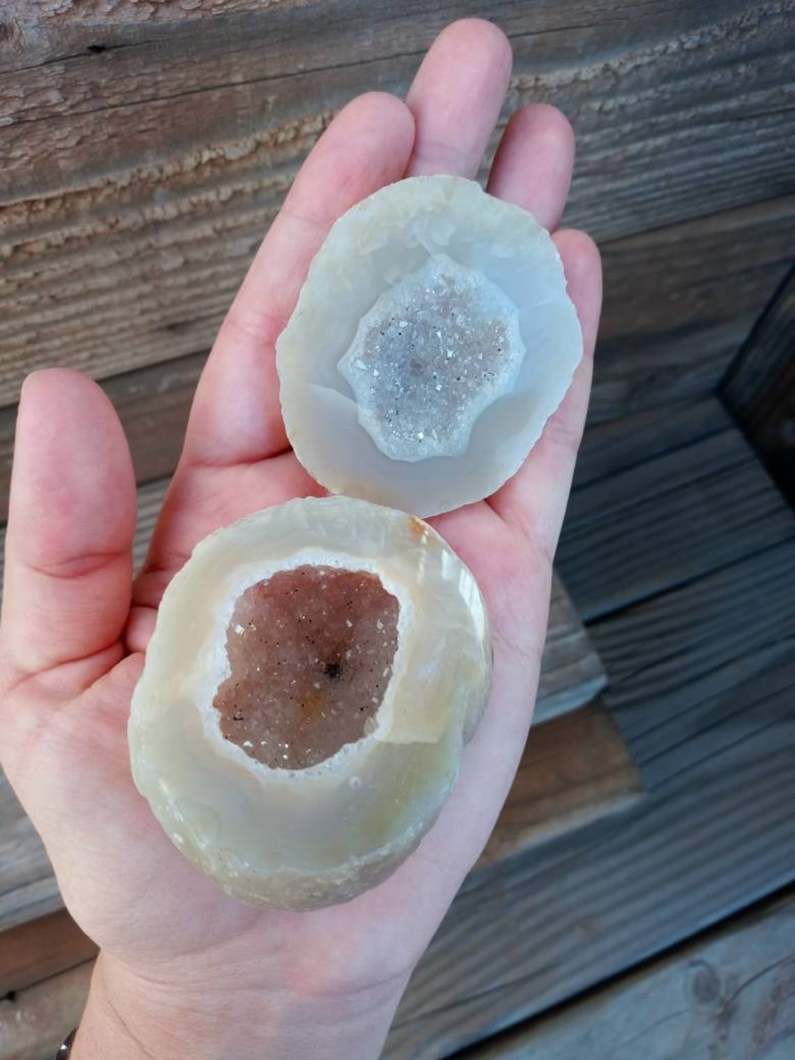 4.68 oz. Geode cut in half. Geode pair. Polished Geode with | Etsy