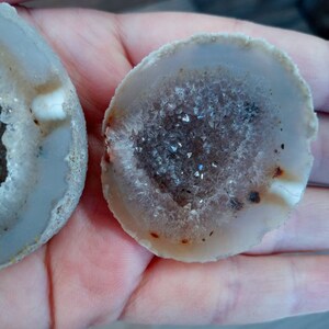 2.63 Oz. Geode Cut in Half. Geode Pair. Polished Geode With Quartz ...