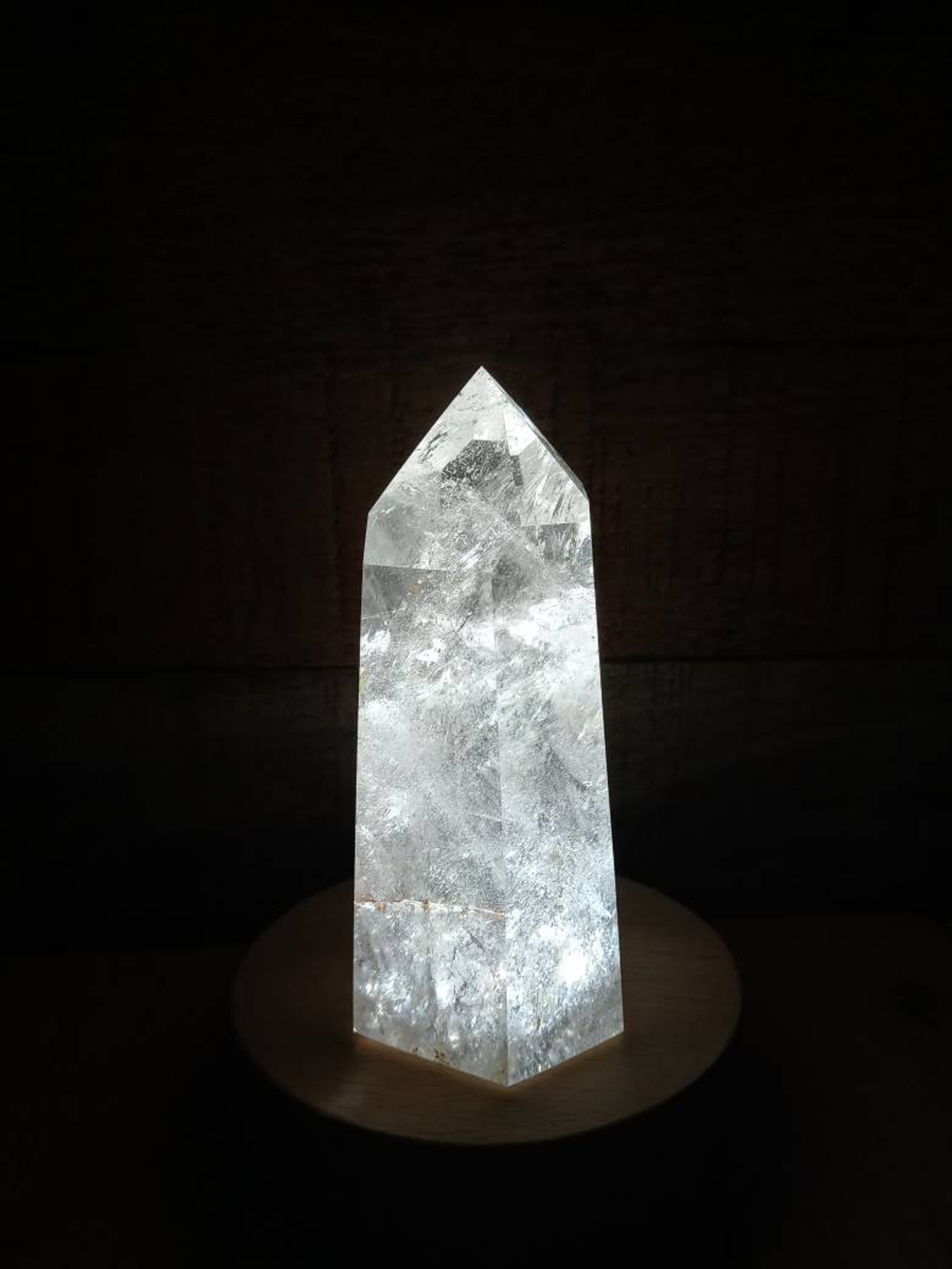 5.75 Clear Quartz Crystal Point Lamp. Polished Quartz - Etsy