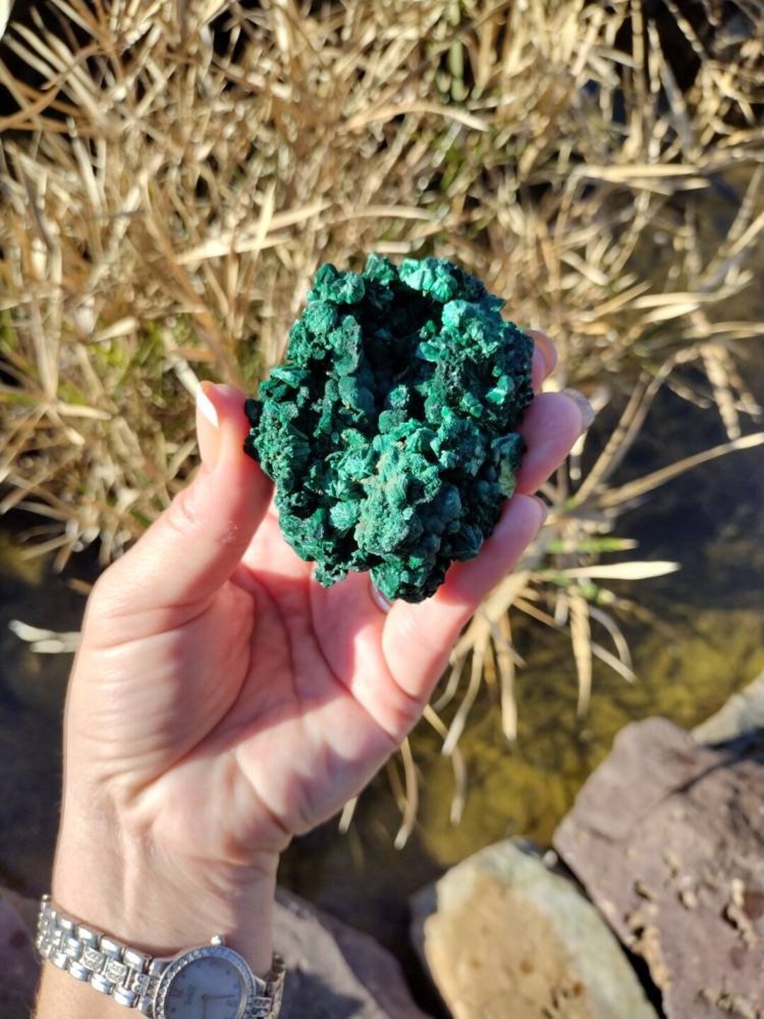 5.43 Oz Fibrous Malachite Crystal Cluster From the Congo. - Etsy