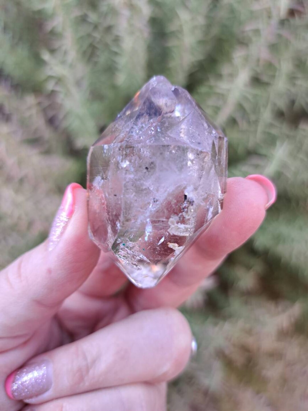 1.73 Oz Large Herkimer Diamond Quartz Crystal With MOVING Enhydros From ...