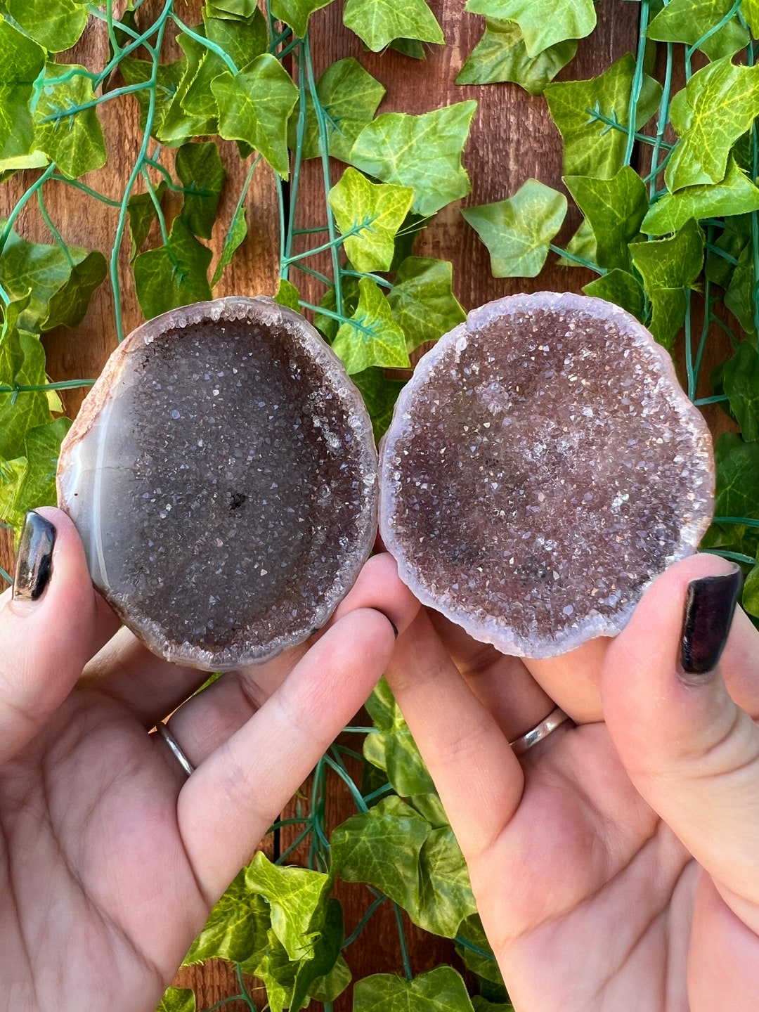 3.96 Oz. Geode Cut in Half. Geode Pair. Polished Geode With Quartz ...