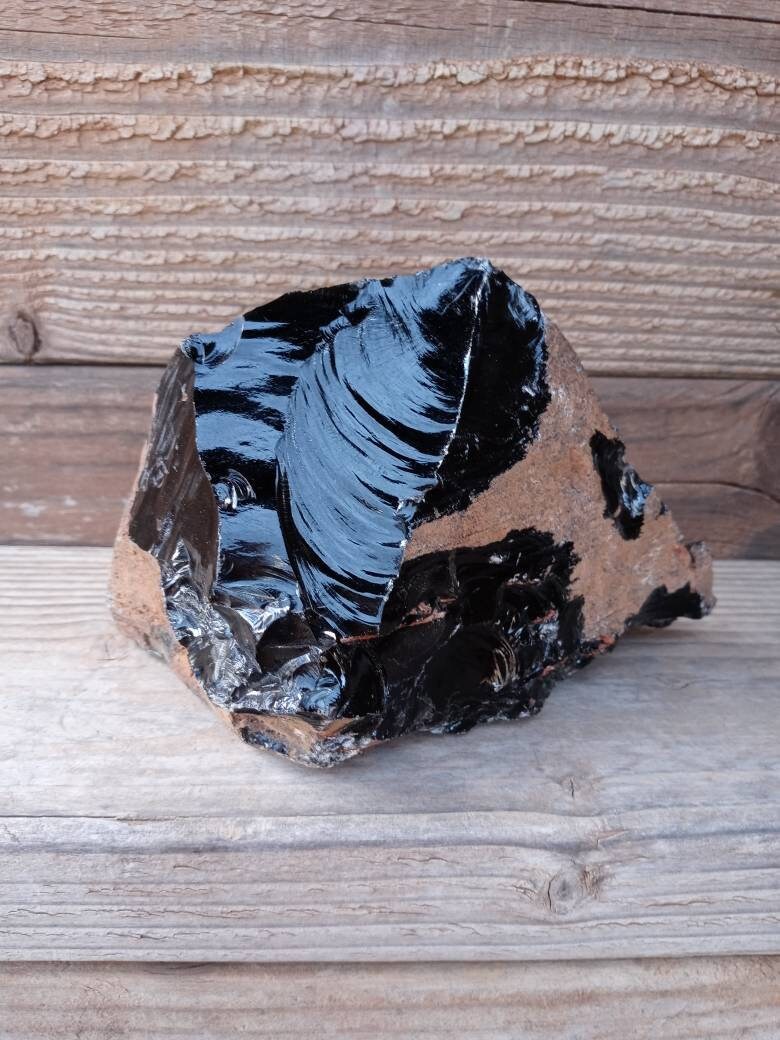 2.18 Lb Large Black Obsidian Crystal. Natural Raw Obsidian. | Etsy