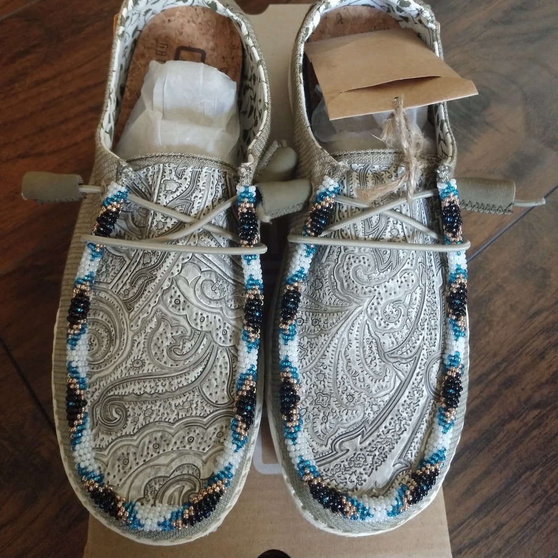 Beaded Shoes - Etsy