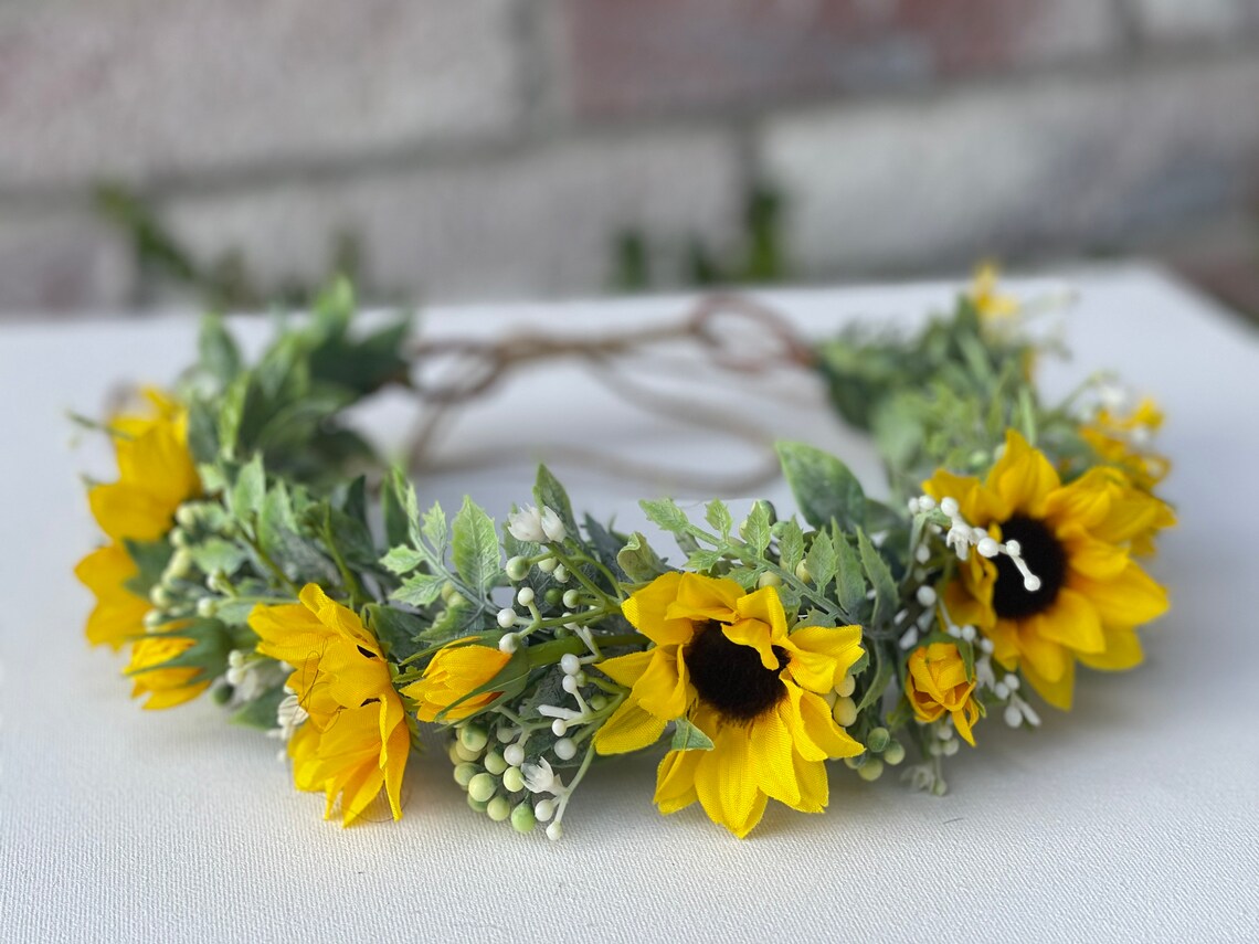 Sunflower Crown - Etsy