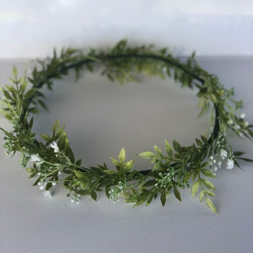 Babys Breath Greenery Crown - Etsy