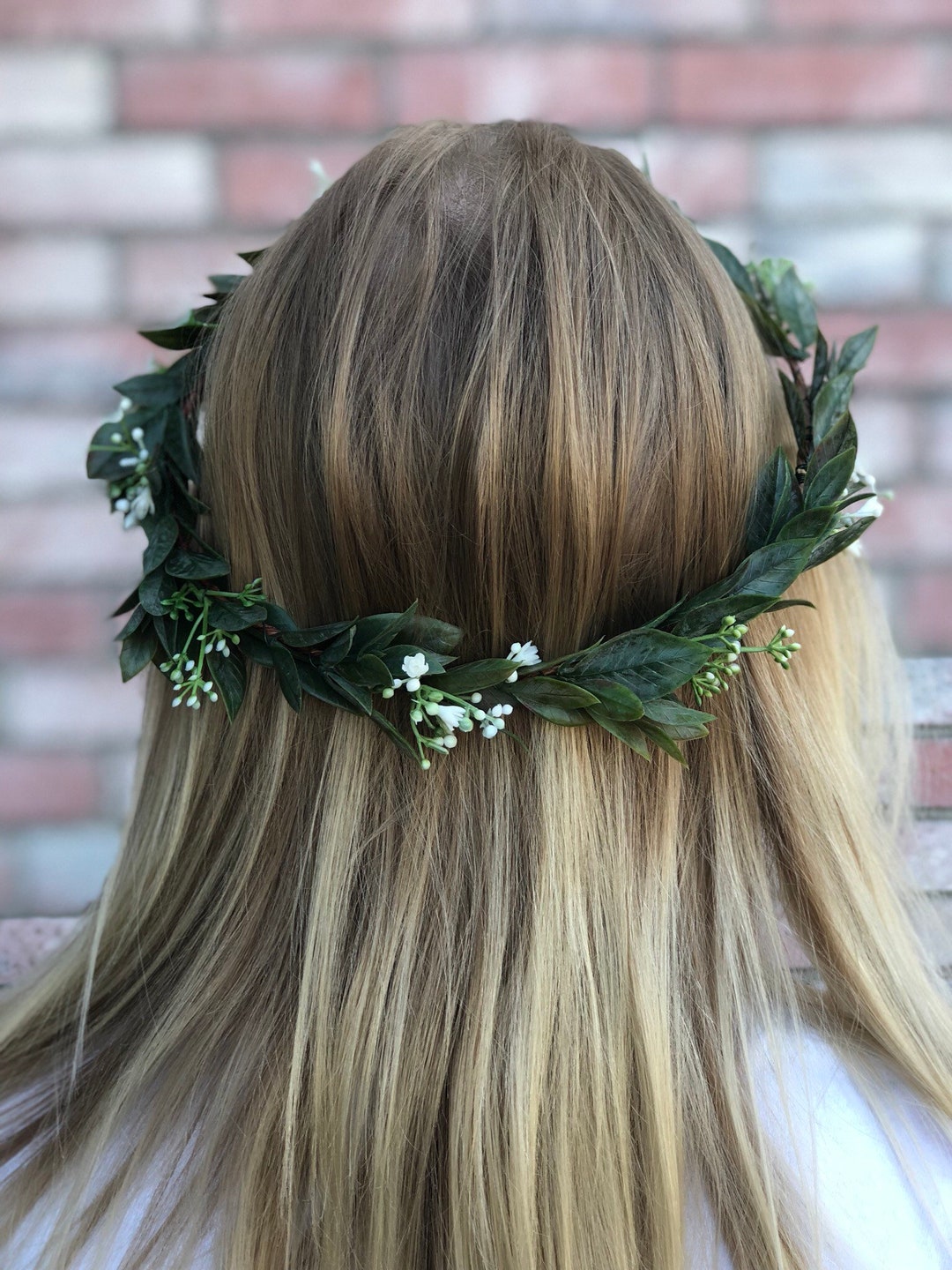 Baby Breath, Greenery Crown , Bridal Headpiece , Wedding Crown , Boho ...
