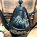 Vintage Chinese Hand Painted Black & Gold Lacquer Mid Century Teapot - Etsy