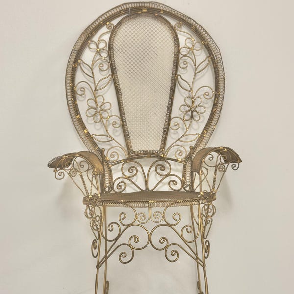 Victorian Wire Chair - Etsy