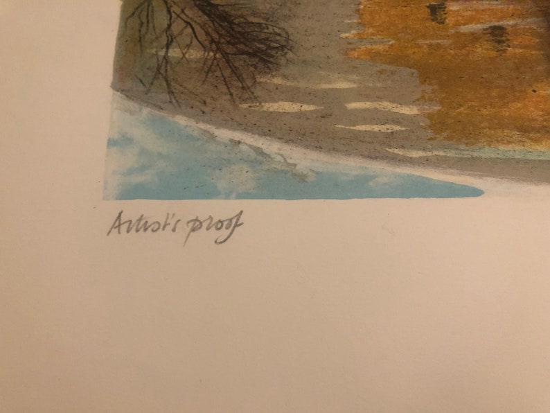 Vintage Lithograph Bruce Barnden - Artist Proof Lithograph of ...