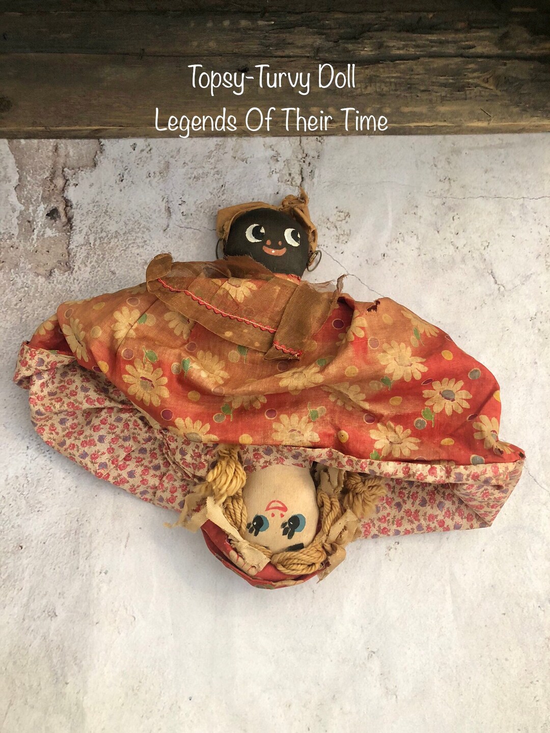 Vintage 1950s Topsy-turvy Doll, Handmade Flip Doll, Topsy Turvy Doll - Etsy
