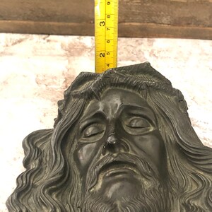 Antique Metal Cast Jesus Face - Casa Escasany Vintage Figure - Etsy