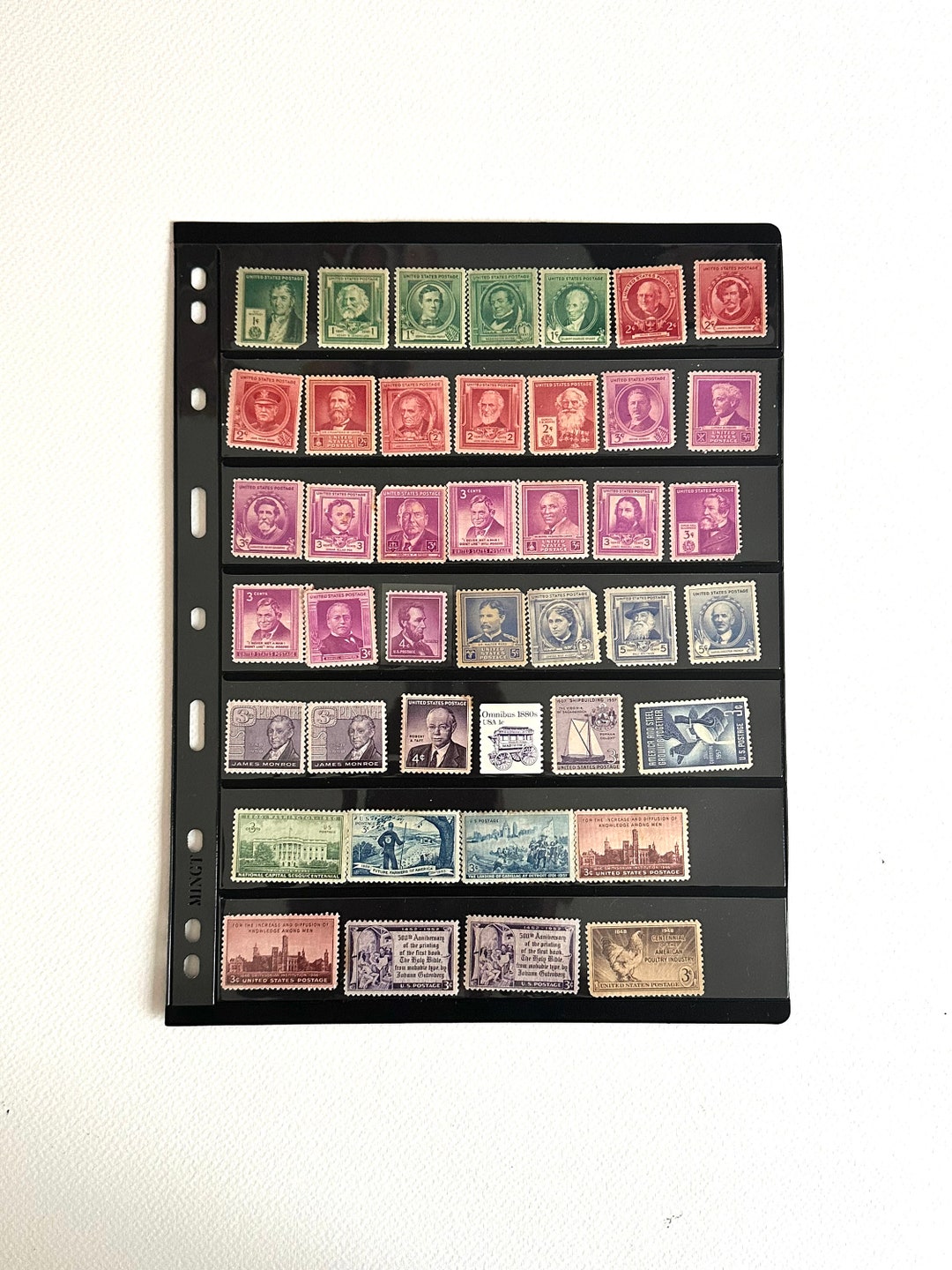 Vintage US Stamp Collection: 1940s-1980s Never Used, 230 Count - Etsy