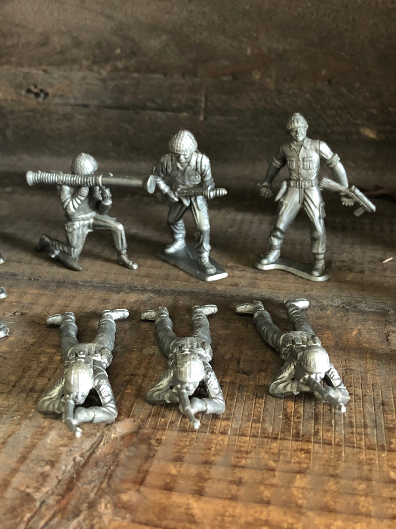MPC Plastic Soldier Toys US Soldiers Silver Uniform Lot of - Etsy