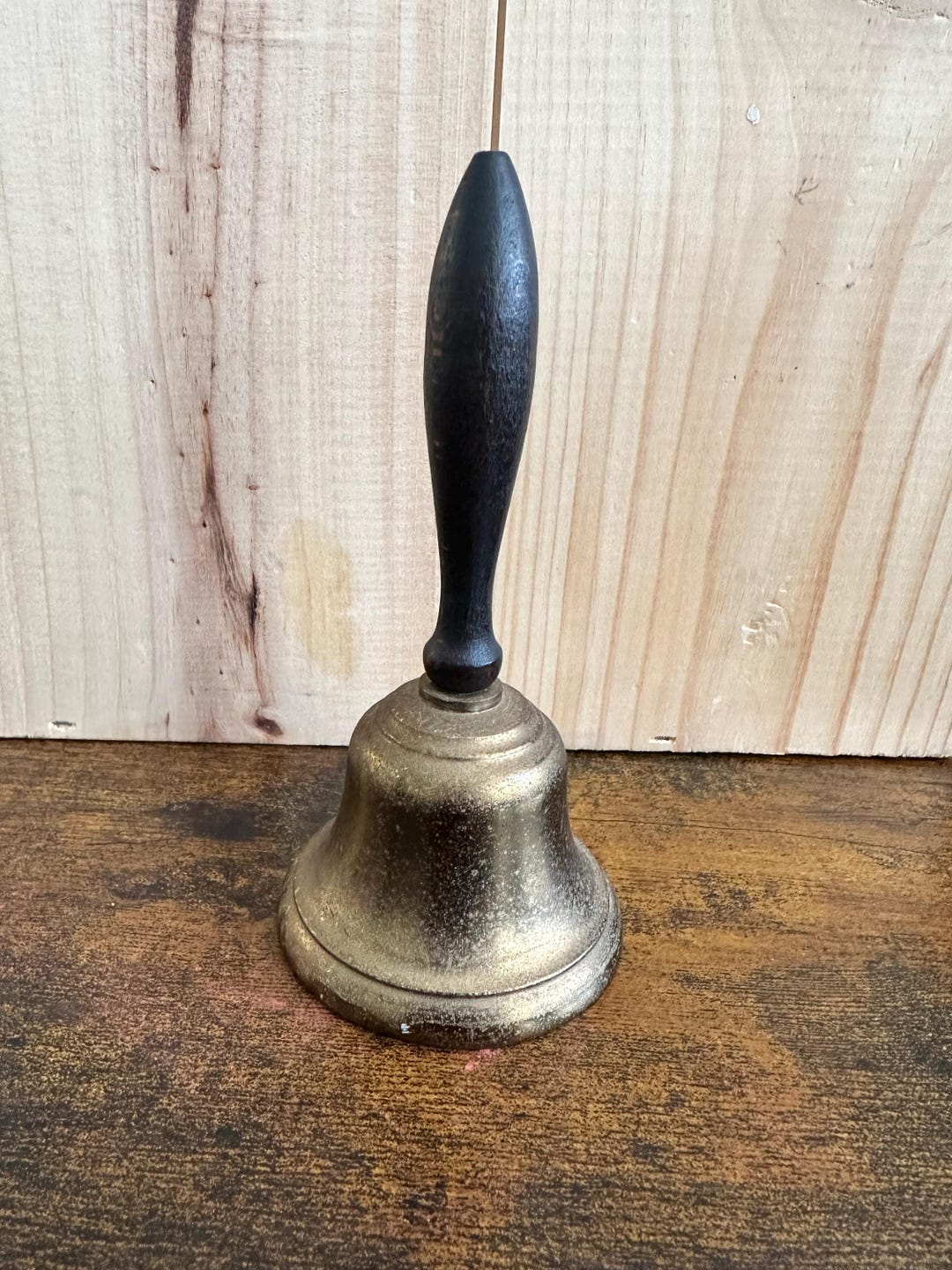 Vintage School Hand Desk School Bell, 1970's Brass School Bell, 5 Inch ...
