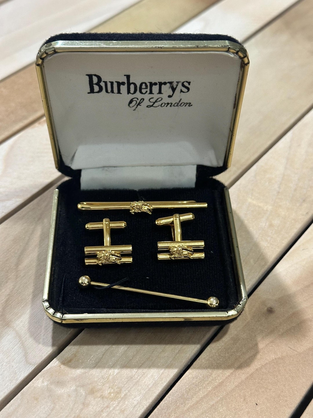 Vintage Original Burberrys of London Cufflinks, Tie Link and Neck Link ...