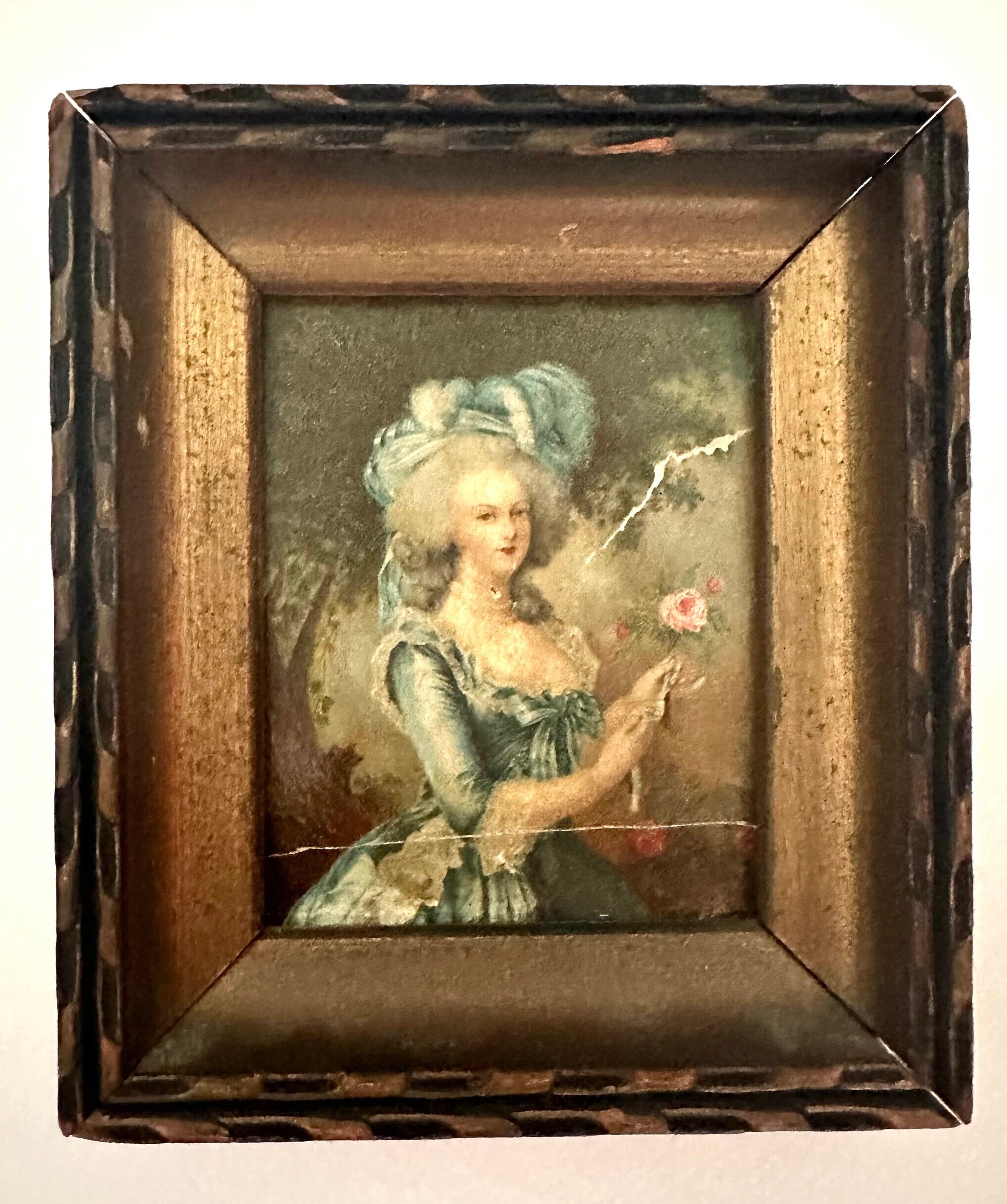 Antique Small Deep Shadow Box Frames With Original Prints (not ...