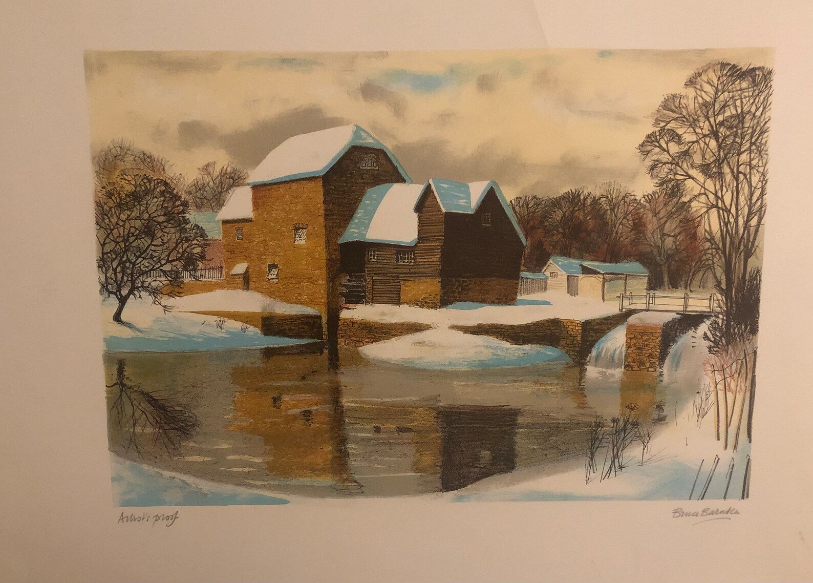 Vintage Lithograph Bruce Barnden - Artist Proof Lithograph of ...