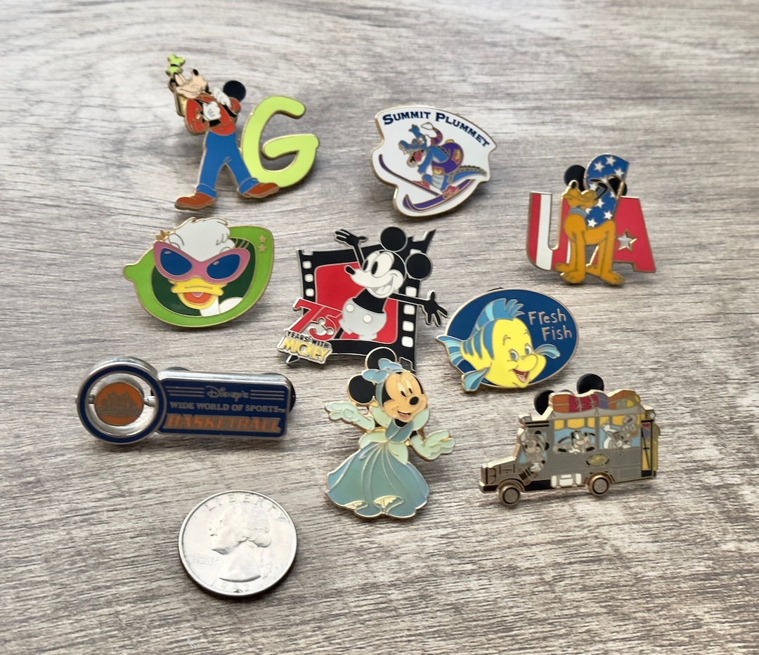 Vintage Disney Collectible Lanyard Pins, Official Disney Pin Trading - Etsy