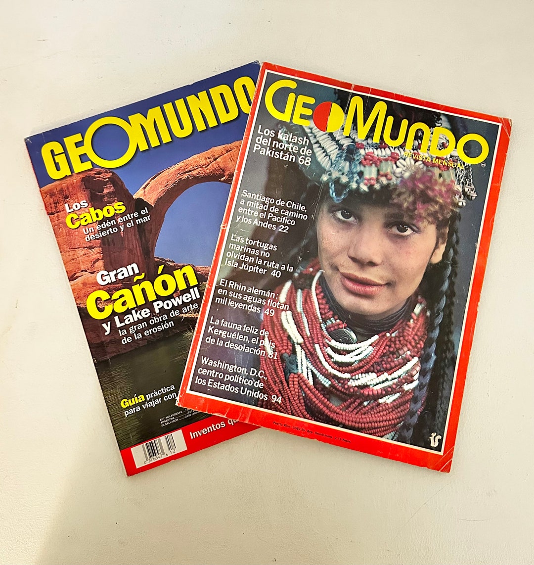 Geomundo Vintage Magazines in Spanish, December 1999 & January 1981 - Etsy