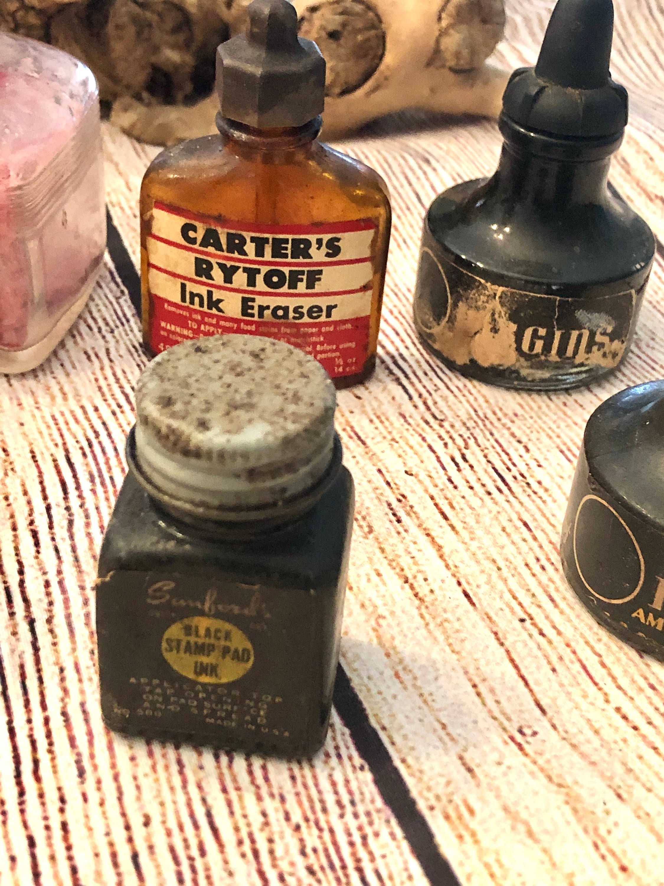Vintage Ink Bottles Sanford's No.588 Black Stamp Pad Ink - Etsy
