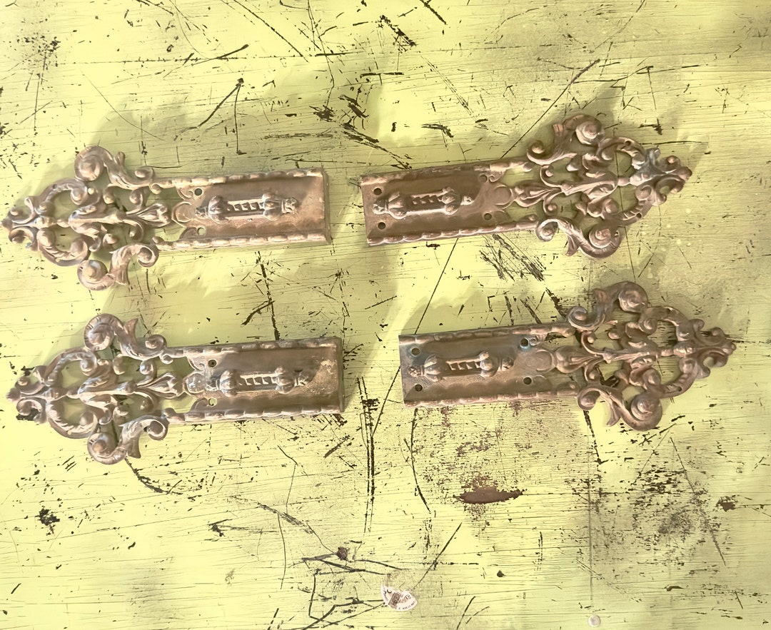 Antique Door Latch, 1800s Brass Ornate Latch, Barrel Slide Latch ...