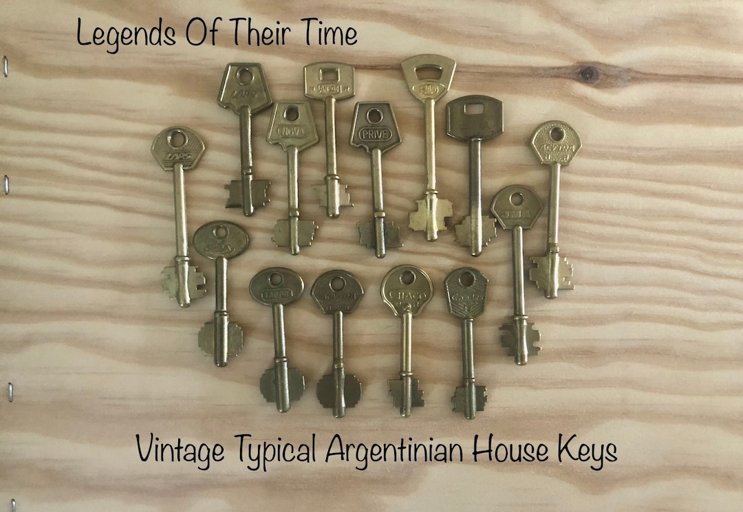 Vintage Double Bit Keys,double Paddle Key, Vintage Argentinian House ...