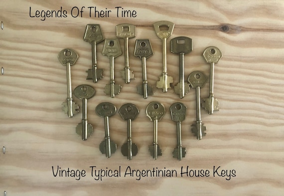 Vintage Double Bit Keysdouble Paddle Key Vintage Argentinian - Etsy