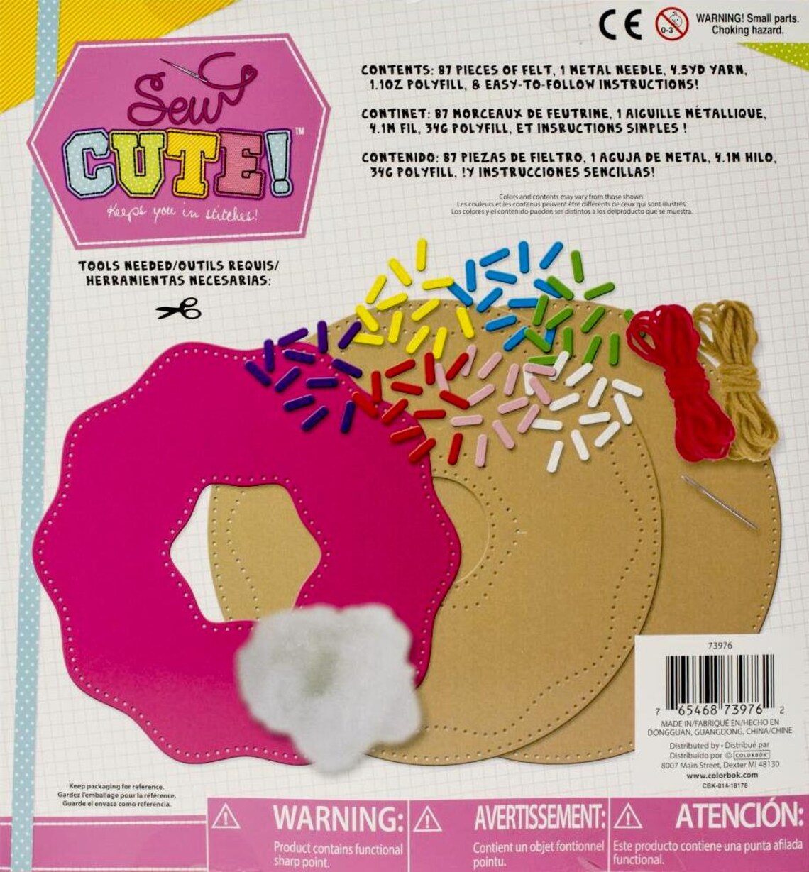 DIY Sew Cute Donut Kids Intermediate Felt Pillow Kit School - Etsy
